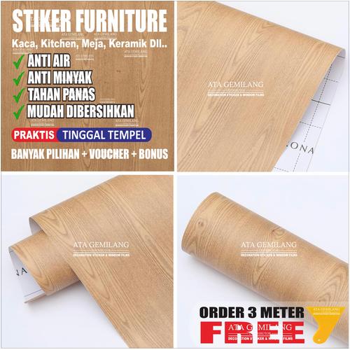 Jual Stiker Kayu Lemari Wallpaper Kayu Pelapis Meja,Pintu,Stiker ...