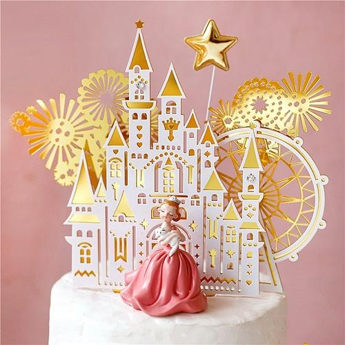 Jual CCC06 Cake Topper Castle Acrylic Istana Puri Kembang Api Bianglala ...