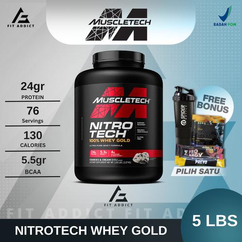 Jual Muscletech Nitrotech Whey Gold WheyGold 5.5 Lbs Lb 5.5Lbs 5.5Lb 5 ...