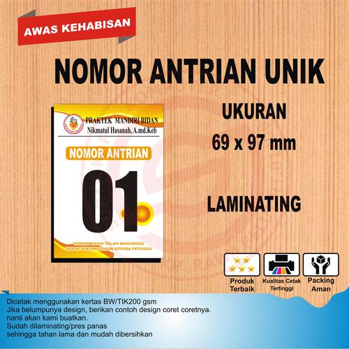Jual Cetak Nomor Antrian Custom All Size Murah FREE Laminating - DESAIN ...