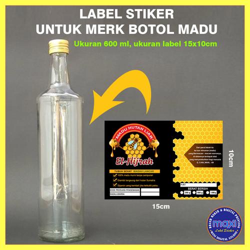 Jual Cetak Stiker Label Kemasan MADU - Stiker Botol Packaging Madu - Kab. Jember - Toko Unik ...
