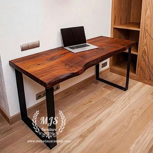 Jual Meja Kerja Meja Laptop Kayu Solid Trembesi Minimalis Natural - Kab ...