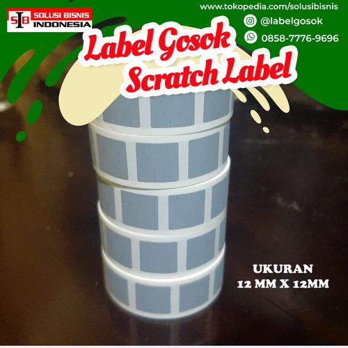 Promo Sticker Label penutup Voucher ukuran 12mm x 12mm POLOS - Ecer 1 ...