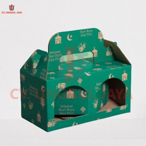 Jual Dus Toples tabung lebaran Isi 2 Jar 600ml Box cookied Kardus ...