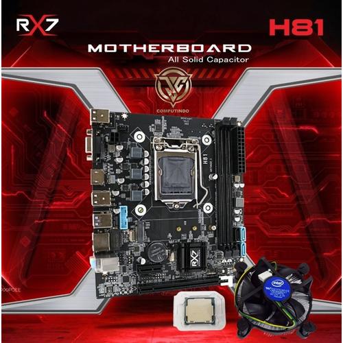 Jual SET Motherboard RX7 H81 LGA 1150 DDR3/PROCESSOR CORE I3.I5,I7+FAN - i3 4130 - Kota ...