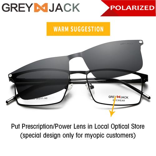 Promo Grey Jack Kacamata ClipOn Kotak Elegant Bisa Minus Free 3 lens ...