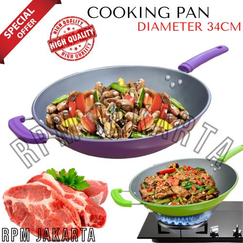 Jual WAJAN JUMBO UKURAN 34CM / WAJAN PANCI MASAK / FRYING PAN BESAR ...