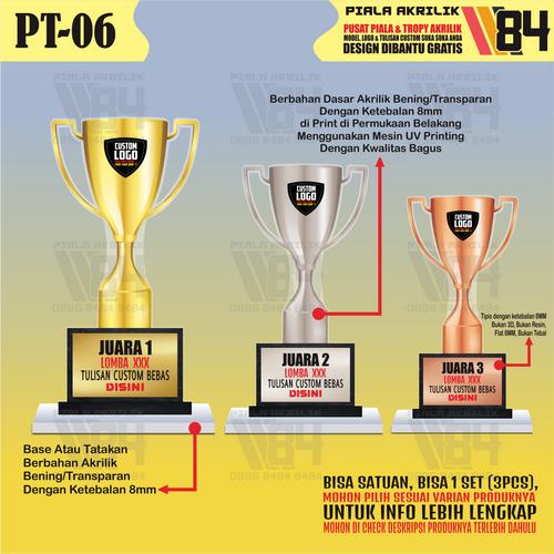 Jual PIALA, TROPY, PIALA 1 SET, TROPHY 1 SET, PIALA TROPY 1 SET TROPI PT-06 - SATUAN 20x10cm ...