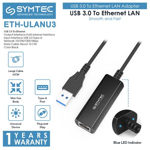 Promo SYMTEC USB 3.0 To Ethernet LAN Adapter - ETH-ULANU3 - Jakarta ...