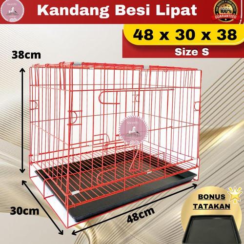 Jual kandang besi lipat ukuran 50x40x30 / kandang ukuran nomor 1 ...