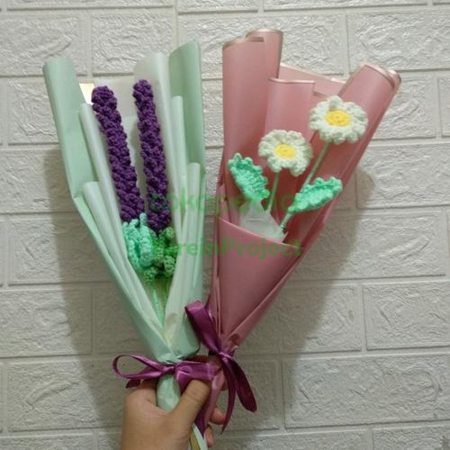 Jual Flower Bouquet crochet | Buket Bunga Rajut | Buket Rajut Request ...