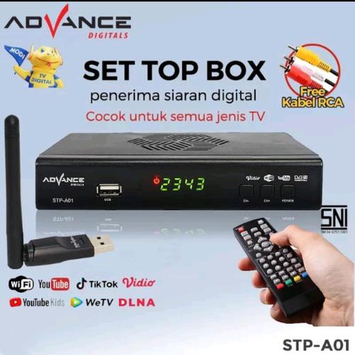 Jual Set Top Box ADVANCE Tv Digital DVB T2 HD EWS - STB+WIFI - Jakarta Utara - M3danku Store ...