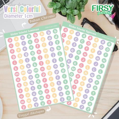 Jual Sticker Alfabet Huruf Label Bulat Nomor/Sticker Alphabet Number ...