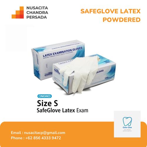Jual Sarung Tangan Karet Latex Exam Safeglove / Latex Glove Onemed ...