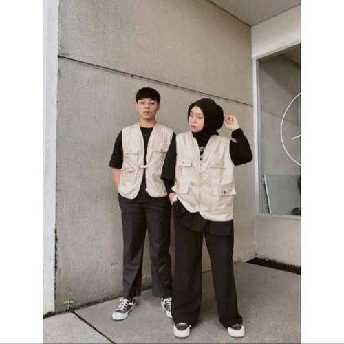 Promo NAMI VEST ROMPi CASUAL PRIA/WANITA - cream, M - Kab. Bandung ...