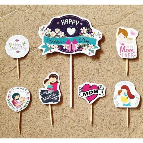 Jual cake topper hiasan kue tema Happy mother's day selamat hari ibu ...