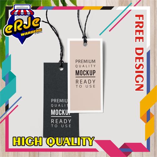 Jual Hang Tag (FREE DESIGN) - Label Baju - Cetak Hangtag Baju - 1SISI ...
