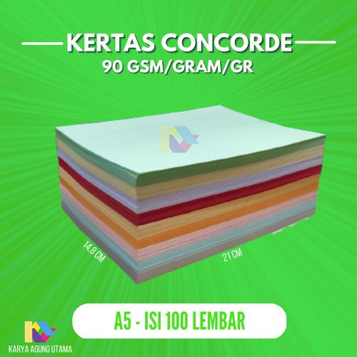 Jual Kertas Concorde A5 90 Gsm isi 100 lembar / Concorde A5 / Kertas ...