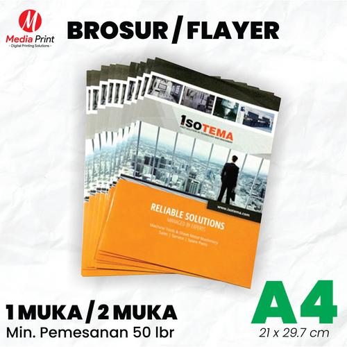 Jual Cetak Brosur A4/Cetak Flyer/Art Paper 150 Gram (min. Pemesanan 50 ...