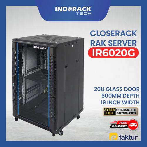 Jual INDORACK Standing Close Rack IR6020G 20U Glass Door - Kota Bandung ...