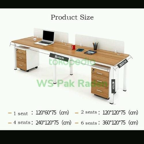 Jual Meja Partisi Kantor/Workstation Staf/Set Meja Kantor - 4 Seats ...