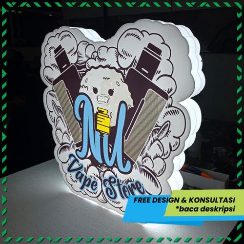 Jual Neon Box Cut to Shape Custom Sesuai Desain Include Packing & Trafo ...