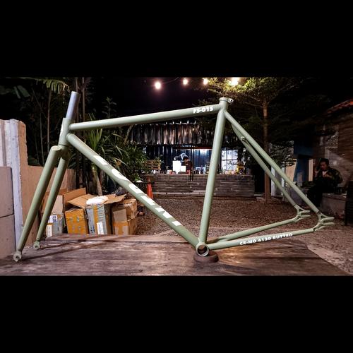 Jual FRAMESET INTRO7 FS01S FIXIE TRACKLOCROSS FIXED GEAR - GREEN ARMY ...
