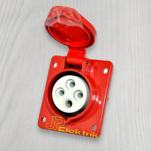 Jual Induatrial Panel Mounting CEE 414 / Socket 4 Lubang 16A 3 Fasa ...