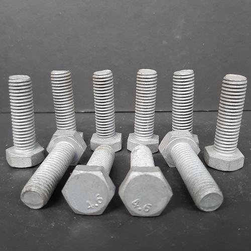 Jual Baut Mur+Ring PLAT+Ring PER 4.6 HDG M12X40 Full Drat, Hotdip ...