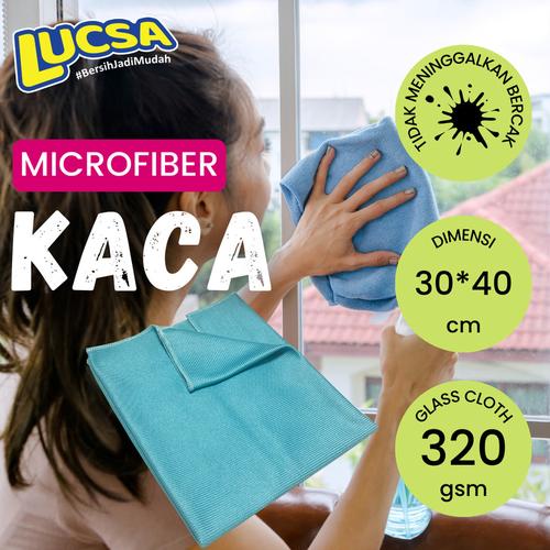 Promo Kain Lap Microfiber Lap Kaca 30x40cm Glass Cloth Lucsa MIkron LW ...