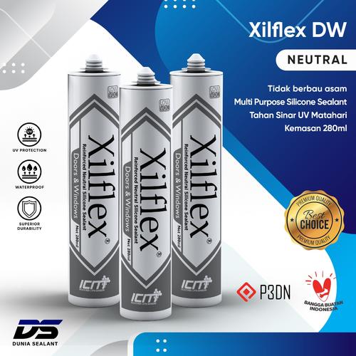 Jual Silicone Sealant Lem Kaca Besi XILFLEX DW 280ml Lem Alumunium ...