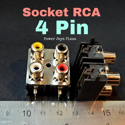 Jual Terminal Socket soket RCA 2x2 4pin Female kokoh kuat High Quality ...