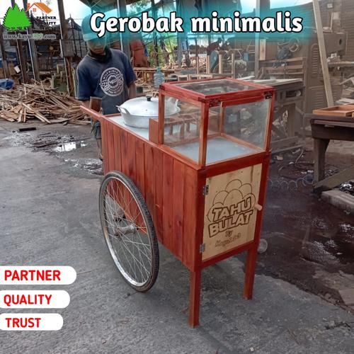 Jual Gerobak keliling - Thu bulat - cilok / full kayu Gerobak Minimalis ...