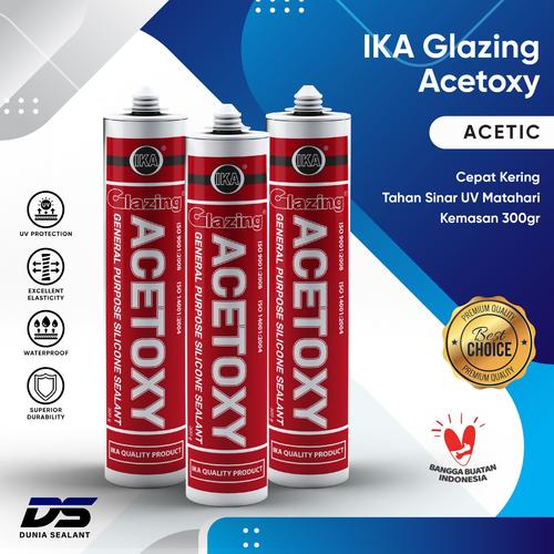 Jual Silicone Sealant Lem Kaca Silikon Silen IKA Glazing Acetoxy ...