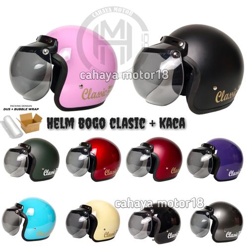 Jual Helm bogo polos dewasa sni cuci gudang - marun dop, KC FLAT HITAM ...