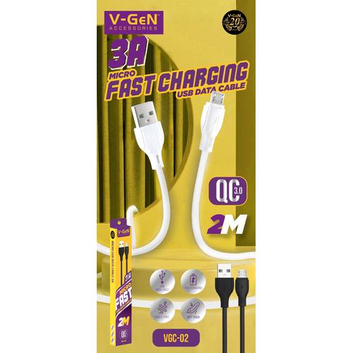 Jual Kabel Data MicroUSB V-GeN VGC-02 Fast Charging QC3.0 3A 2 Meter ...