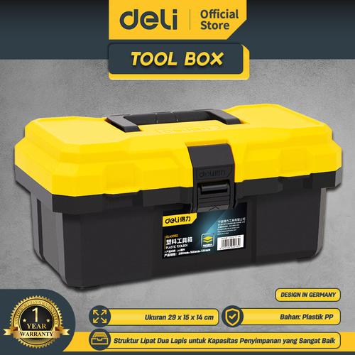 Promo Deli Tool box / Kotak Perkakas Plastik 12" Kuat 2 Tingkat ...