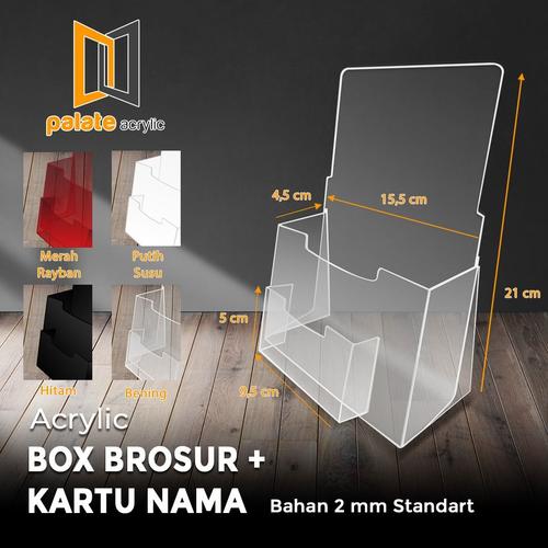 Jual AKRILIK RAK BROSUR + KARTU NAMA - BOX BROSUR/IKLAN/TEMPAT BROSUR ...