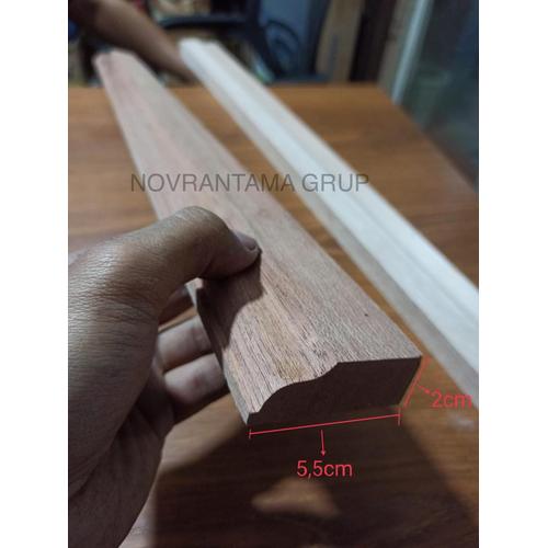 Jual Lis Kayu Profil Wall Moulding Lis Dinding 5,5x2cm Molding ...