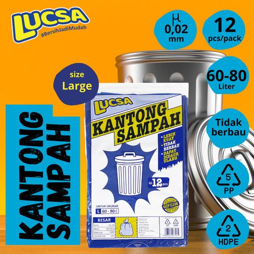 Jual Kantong Sampah L 60-80L Plastik Sampah Bin Liner Garbage Bag Lucsa ...