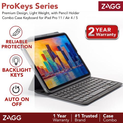 Promo Zagg Prokeys Keyboard iPad Pro 11 M1 2021 / Air 4 / 5 - Smart ...