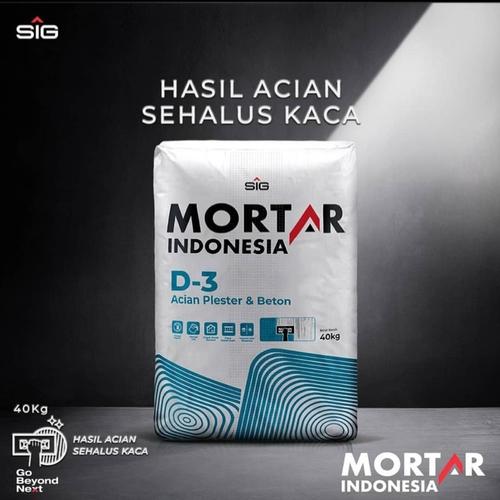 Jual Mortar Indonesia D3 Acian Plester & Beton 40kg MI D3 40kg Mortar ...