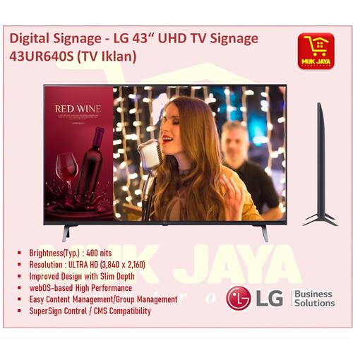 Jual Digital Signage - LG 43“ UHD TV Signage 43UR640S (TV Iklan ...