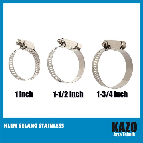 Jual Klem Selang Stainless 1" 1-1/2" 1-3/4" / Pengencang Selang - 1 ...