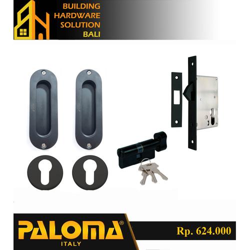 Jual PALOMA Paket Handle Kunci Pintu Sliding Hitam Oval Sliding Door ...
