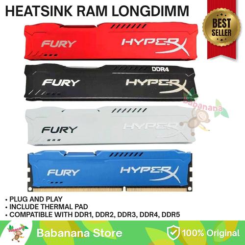 Jual Heatsink Heatspreader RAM DDR2 DDR3 DDR4 DDR5 Kingston Fury HyperX - Hitam - Jakarta Utara ...