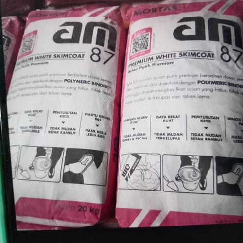 Jual am 87 acian premium white skimcoat/acian diatas beton dan plester ...