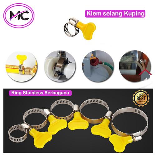 Jual Klem Selang Air Kupingan Klip Selang Gas Radiator Stainless Hose ...