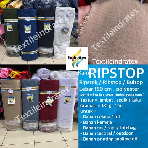Jual kain RIPSTOP RIBSTOK RIBSTOP BULTOP bahan celana baju seragam tas ...