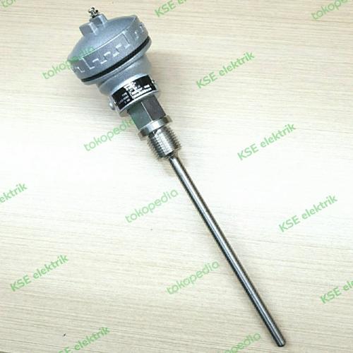 Jual sensor panas Thermocouple KSE 6x150mm RTD PT100 Drat 1/2" PVC ...